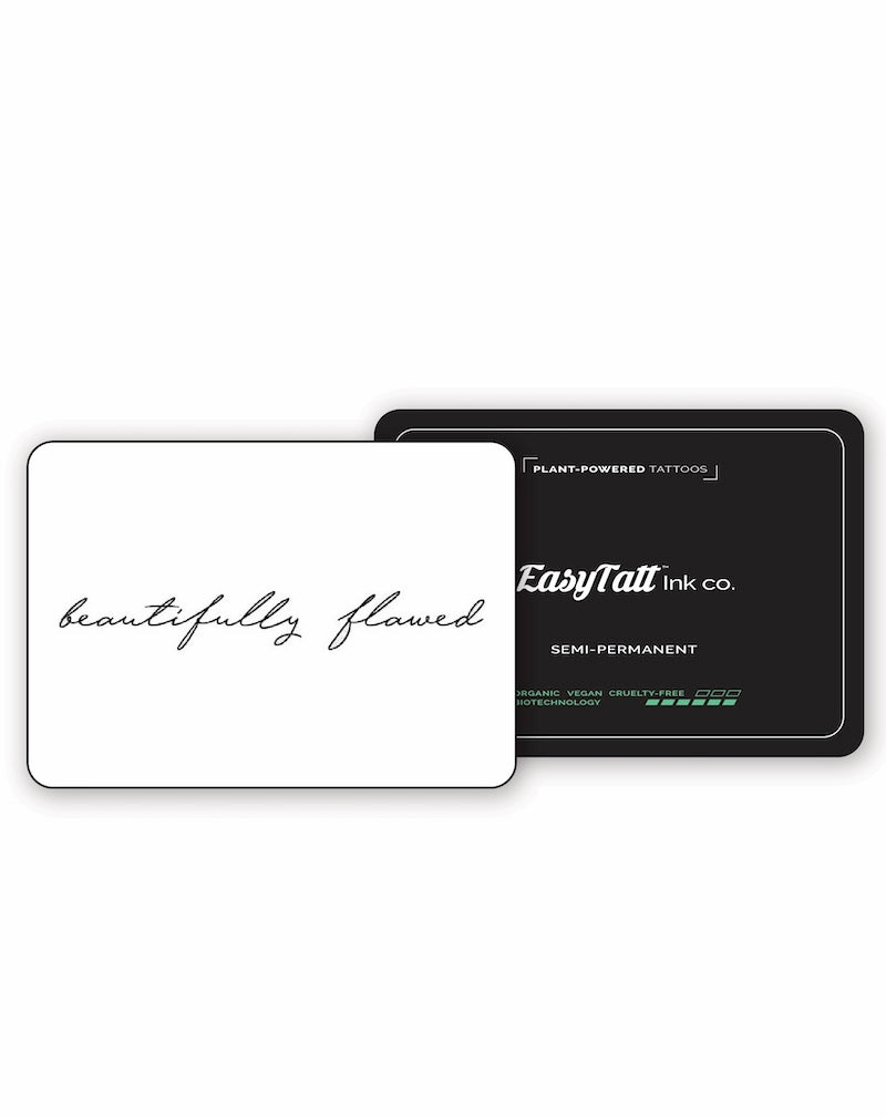 Perfectly Flawed - Temporary Tattoo | 1-2 Week Semi-Permanent Tattoo by ...